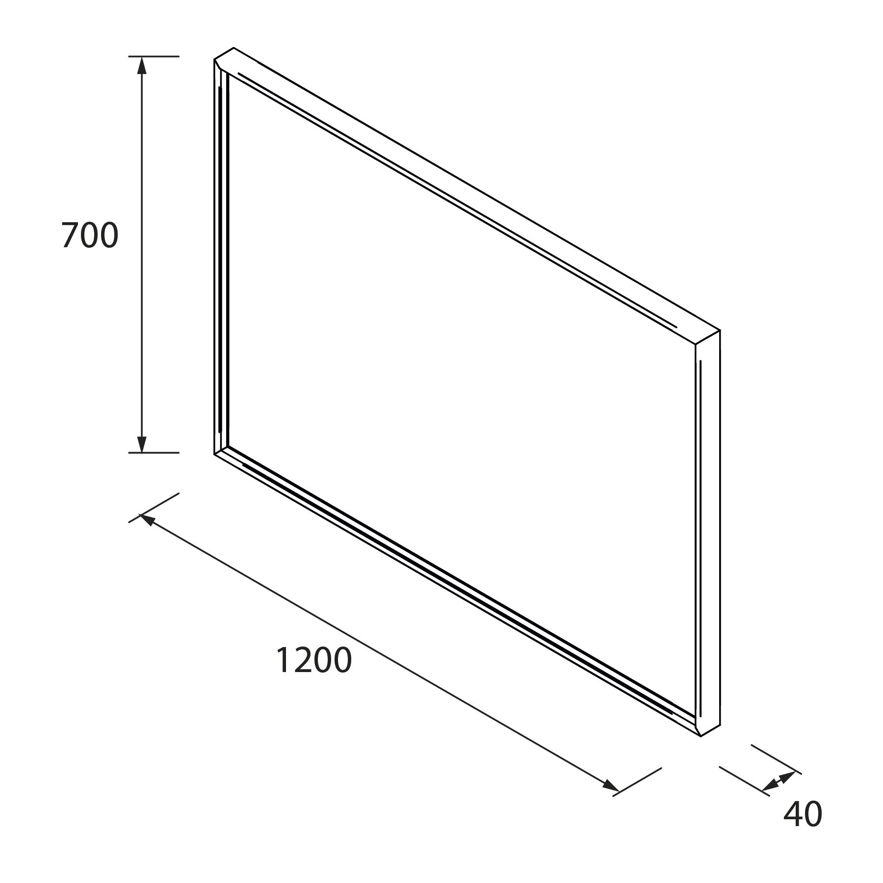 Espejo MITO LINE 1200 horizontal con luz led (7 W - 4000ºK) IP-44 1200 ...