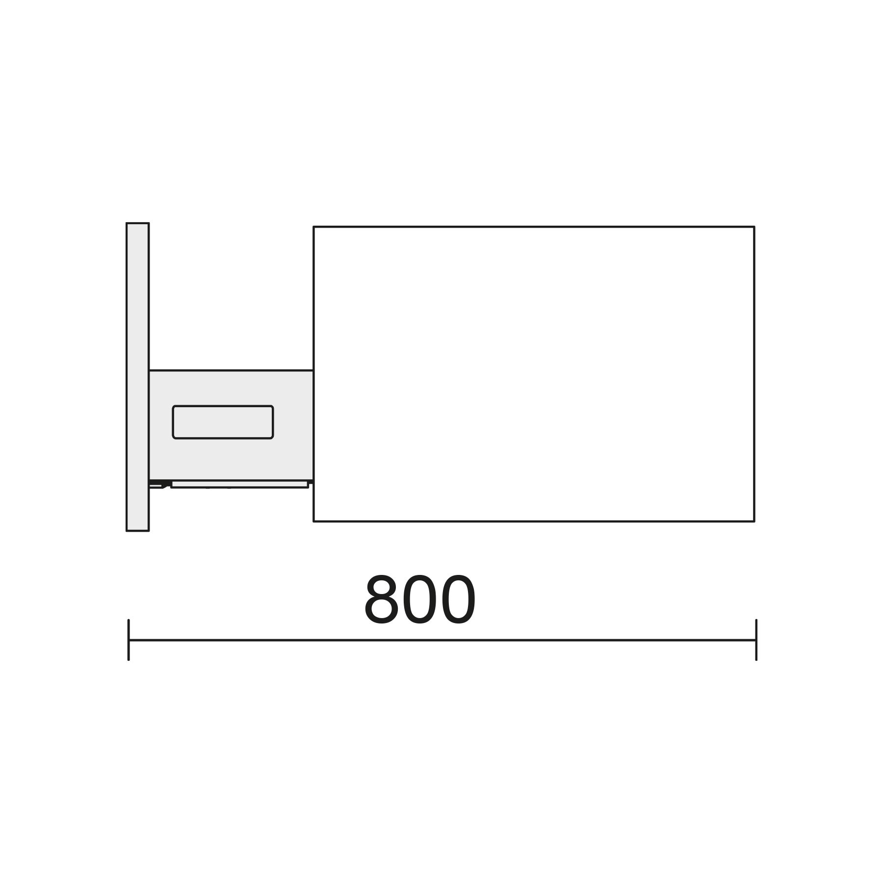 Storage unit MONTERREY 800 1 metallic drawer with soft close BLUE FOG ...