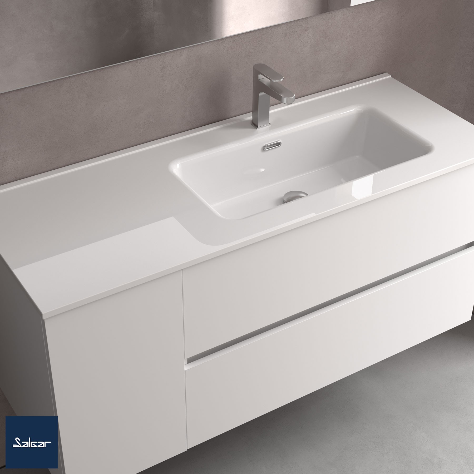 Waschtisch CONSTANZA 1200 Schrankelement links ohne Siphon und ...